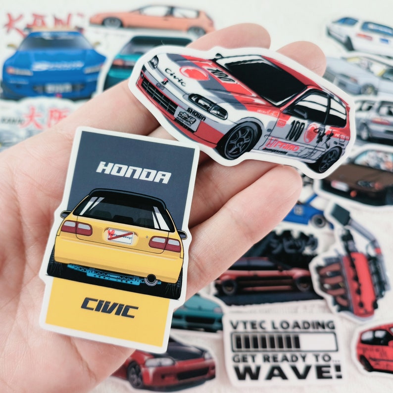 24pc Classic Japanese Car Civic EG6 SIR VTI EG4 Vinyl Stickers - Etsy