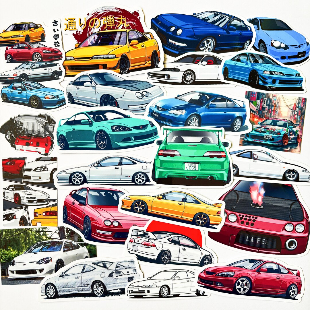 23pc Classic JDM DC2 DC5 Integra Type R RSX Type S Vinyl Stickers JDM ...
