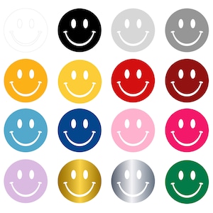 Smiley Face Vinyl Decal Stickers, Emoji Smiley Face Waterproof Vinyl ...