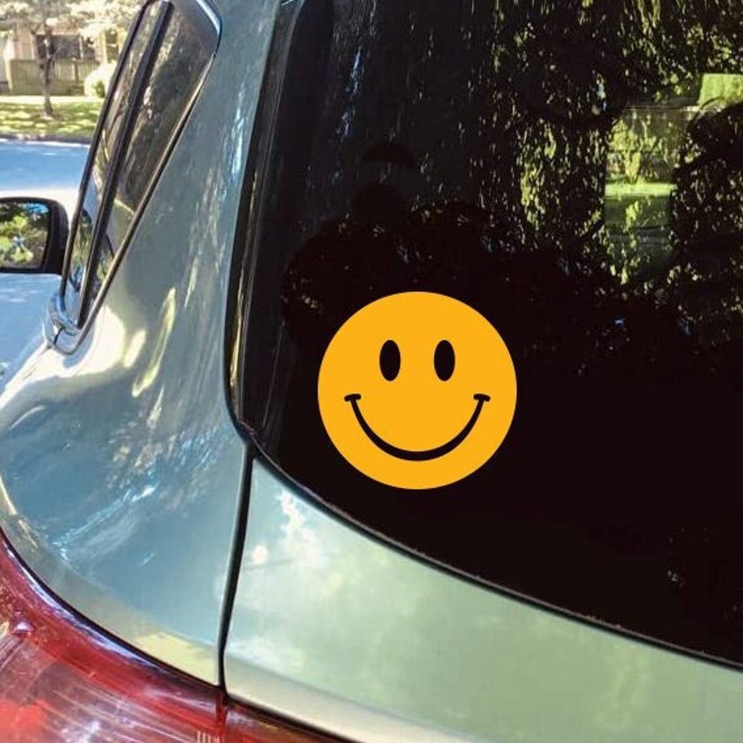 Smiley Face Vinyl Decal Stickers, Emoji Smiley Face Waterproof Vinyl ...