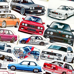 23pc Vinyl Stickers for E30 M3 E30 3 Series With German Legend Sports ...