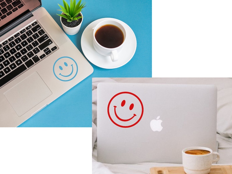 Smiley Face Vinyl Decal Stickers, Emoji Smiley Face Waterproof Vinyl ...