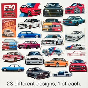 23pc Vinyl Stickers for E30 M3 E30 3 Series With German Legend Sports ...