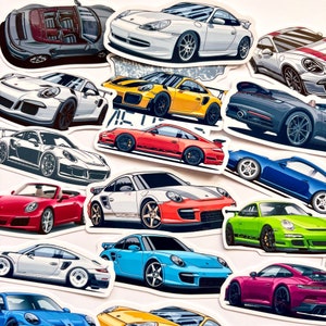 24pc Vinyl Stickers for Water-cooled 911 996 997 991 RS GT Carrera ...