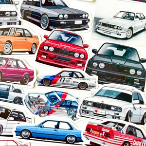 23pc Vinyl Stickers for E30 M3 E30 3 Series With German Legend Sports ...