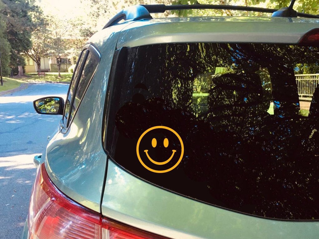 Smiley Face Vinyl Decal Stickers Emoji Smiley Face Waterproof - Etsy