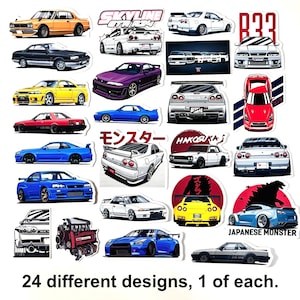 22pc Japanese Classic Skyline KPGC10 Hakosuka R31 GTS GTR32 GTR33 GTR34 ...