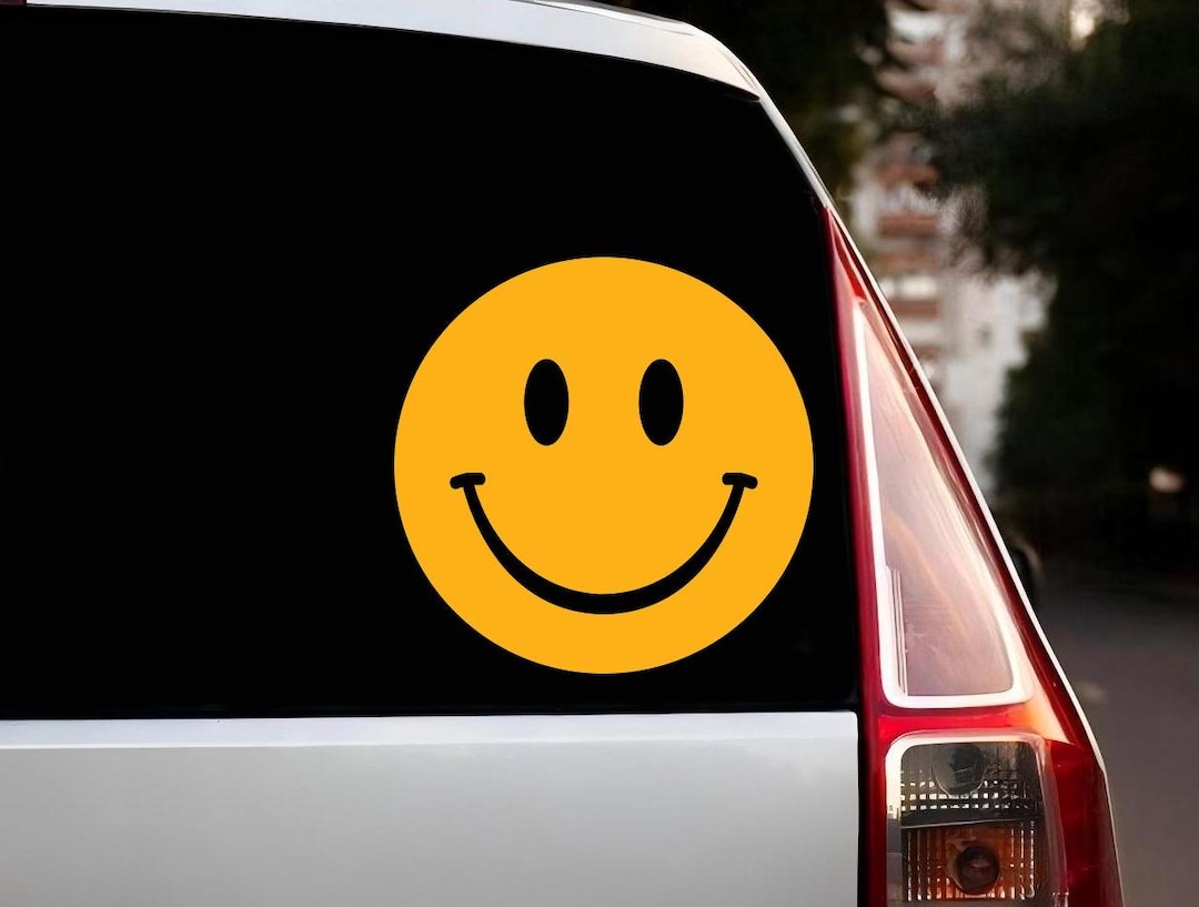 Smiley Face Vinyl Decal Stickers, Emoji Smiley Face Waterproof Vinyl ...