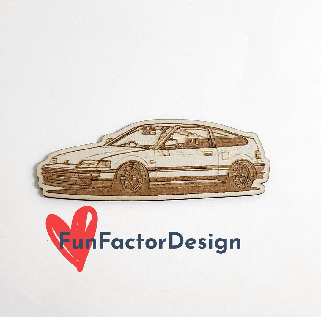 JDM Legend CRX SIR Vtec Wood Fridge Magnet Classic Japanese Sport Car ...