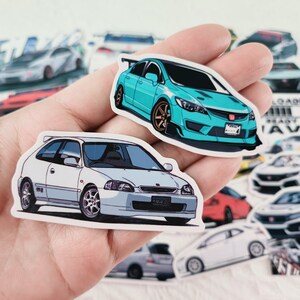 25pc Classic Japanese Civic Type R Ek9 Ep3 Fd Fn Vinyl Stickers JDM ...