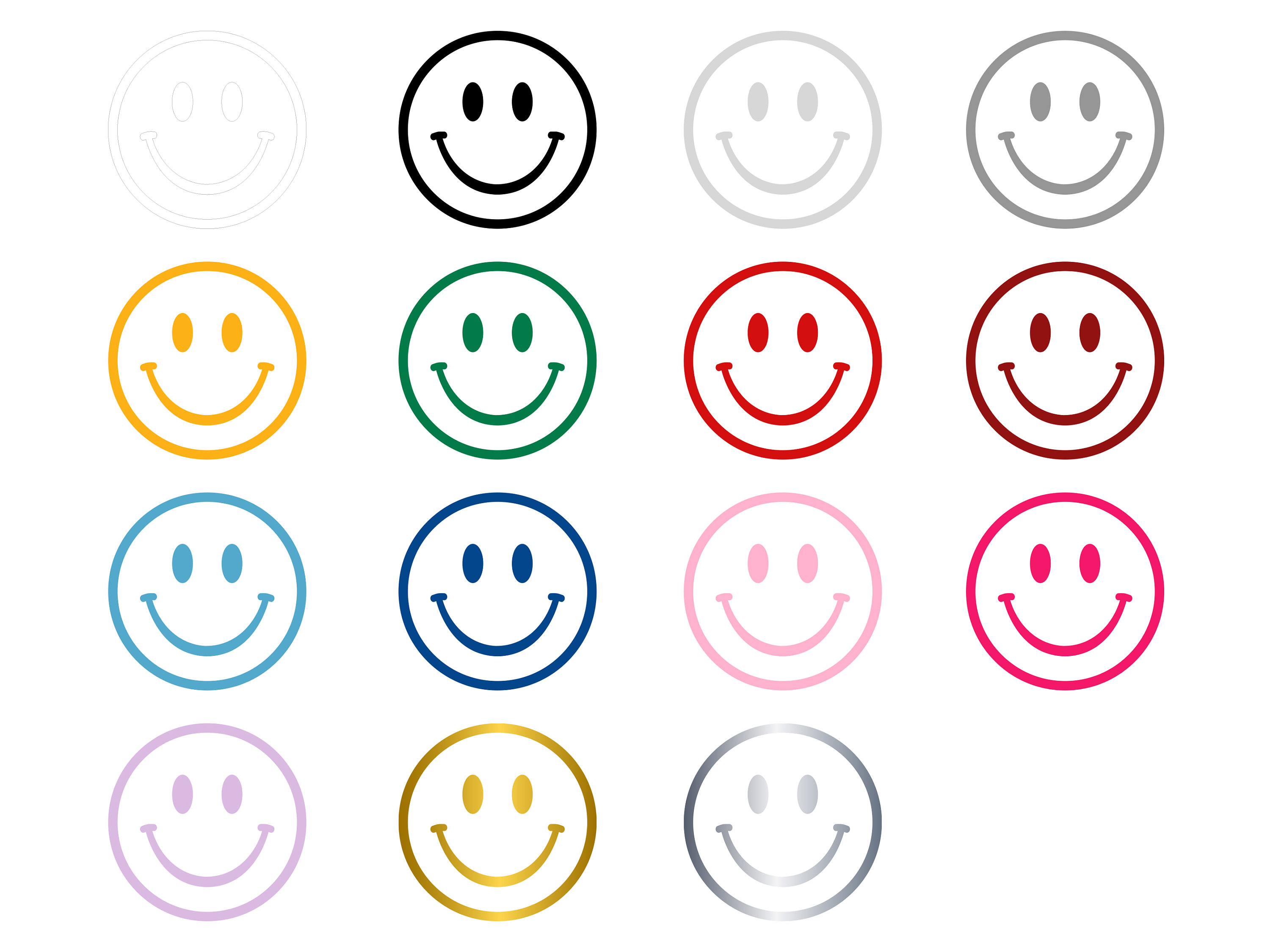 Smiley Face Vinyl Decal Stickers Emoji Smiley Face Waterproof - Etsy