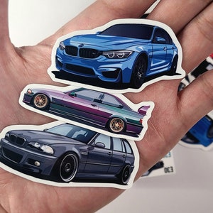 23pc Vinyl Stickers for BMW M3 E30 E36 E46 E90 F30 Vinyl Stickers With ...