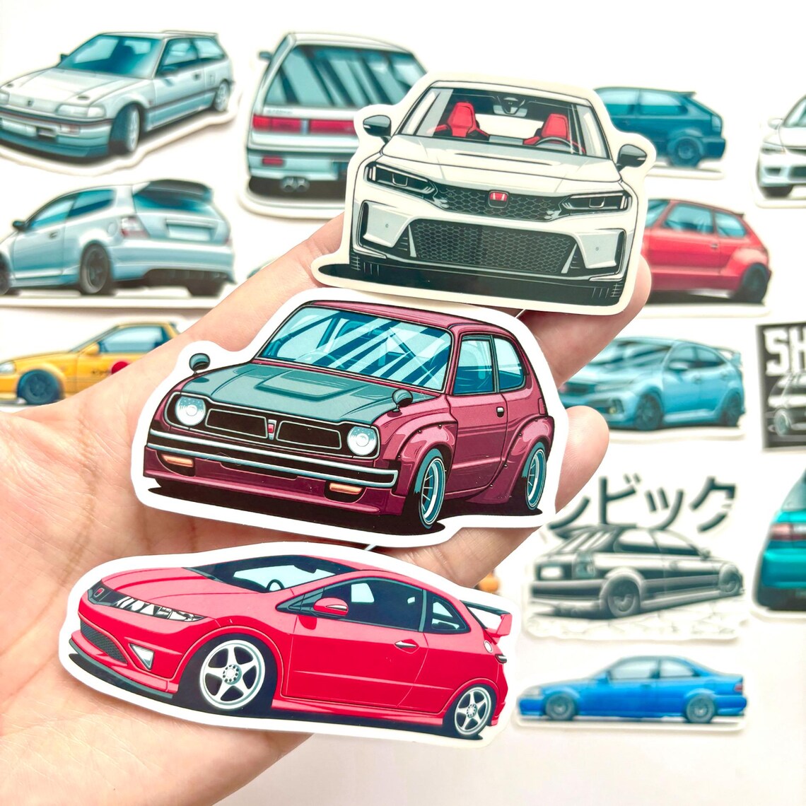 21pc Classic Japanese Car Civic RS Sb Ef Eg Ek FD SIR Vti EG4 Vinyl ...