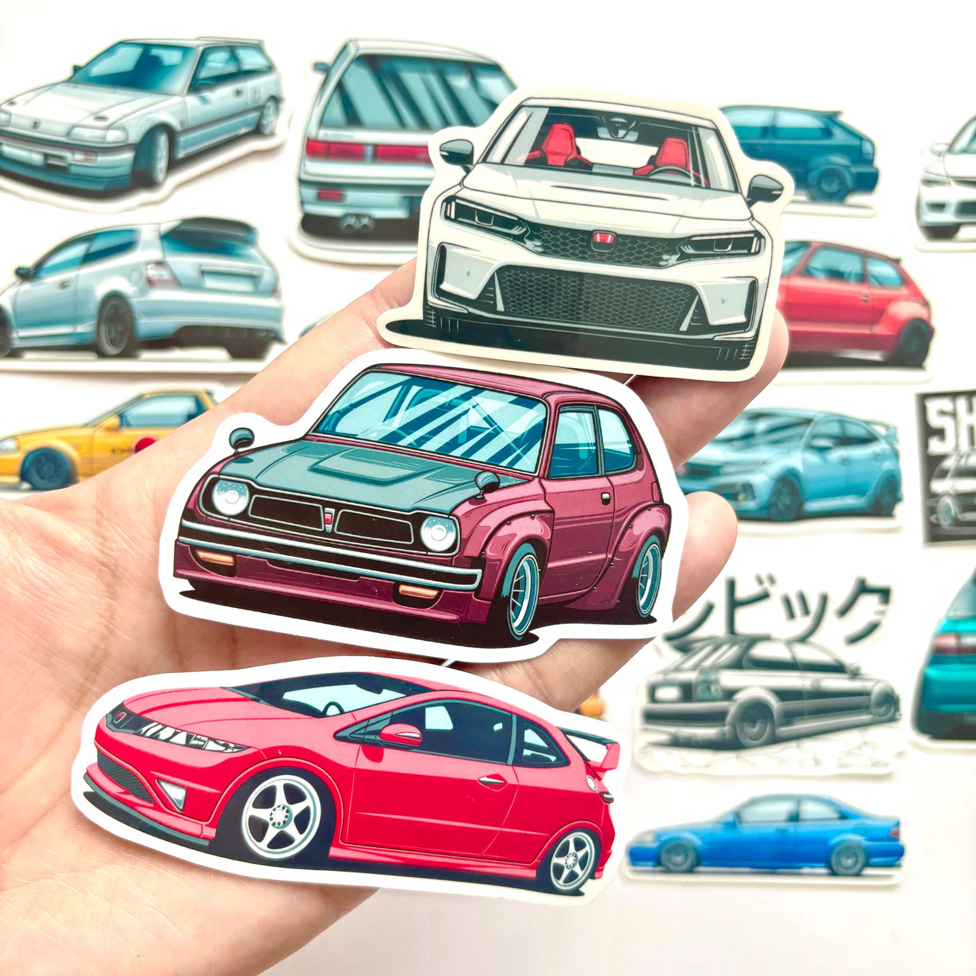 21pc Classic Japanese Car Civic RS Sb Ef Eg Ek FD SIR Vti EG4 Vinyl ...