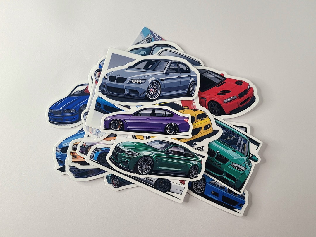 23pc Vinyl Stickers for BMW M3 E30 E36 E46 E90 F30 Vinyl Stickers With ...