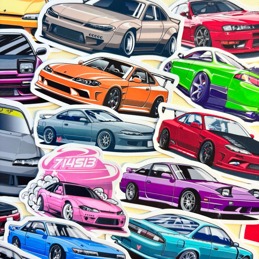22pc Vinyl Stickers S13 S14 S15 Silvia 180sx 200sx 240sx Si180 Classic Japanese Car Vinyl ...