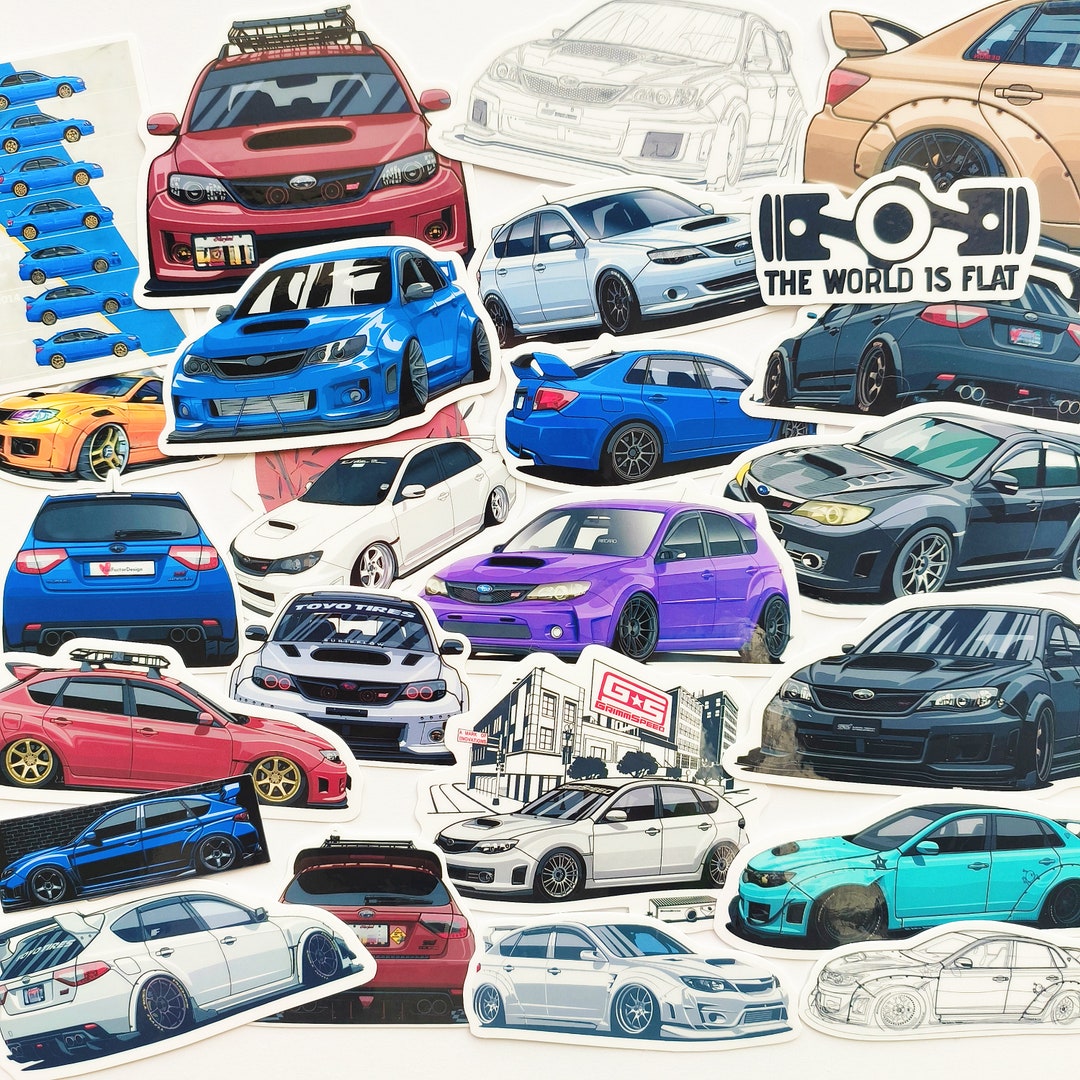 24pc JDM Rally Legend Third Generation GV Impreza WRX Sti Gr S206 Vinyl ...