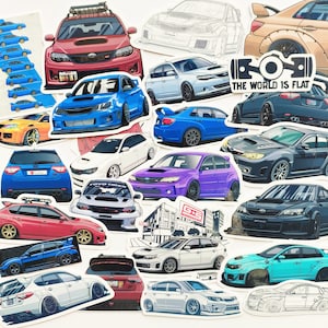 24pc JDM Rally Legend Third Generation GV Impreza WRX Sti Gr S206 Vinyl ...