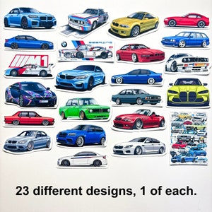 23pc Vinyl Stickers for BMW M Power Cars M3 M5 M6 X5M Z3M Z4M 2002ti M1 ...
