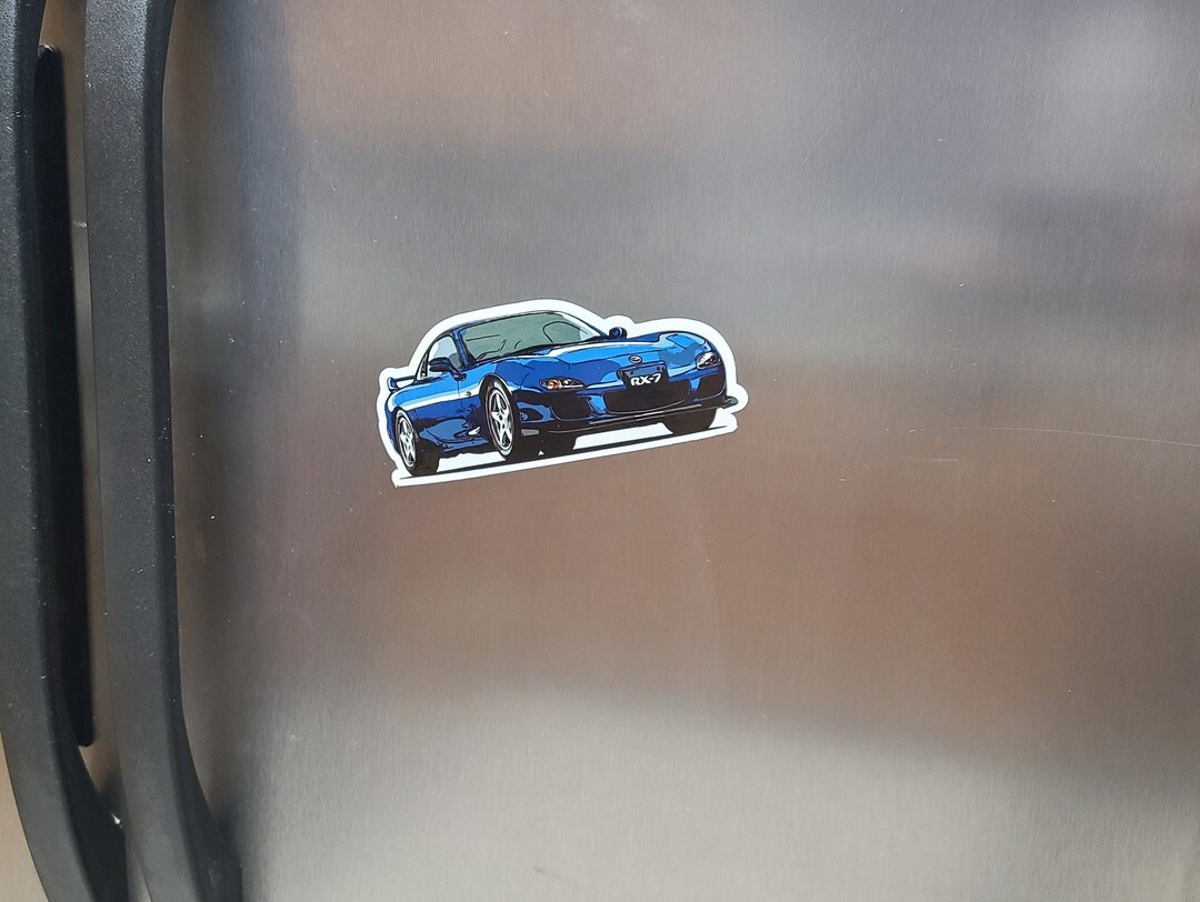 Classic Japanese Sport Car RX7 FD Fridge Magnet Classic Japanese JDM ...