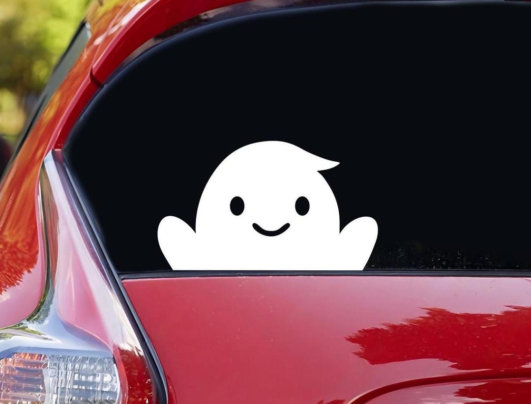 Ghost Peeker Vinyl Decal Stickers, Ghost Peeking Waterproof Vinyl Decal ...