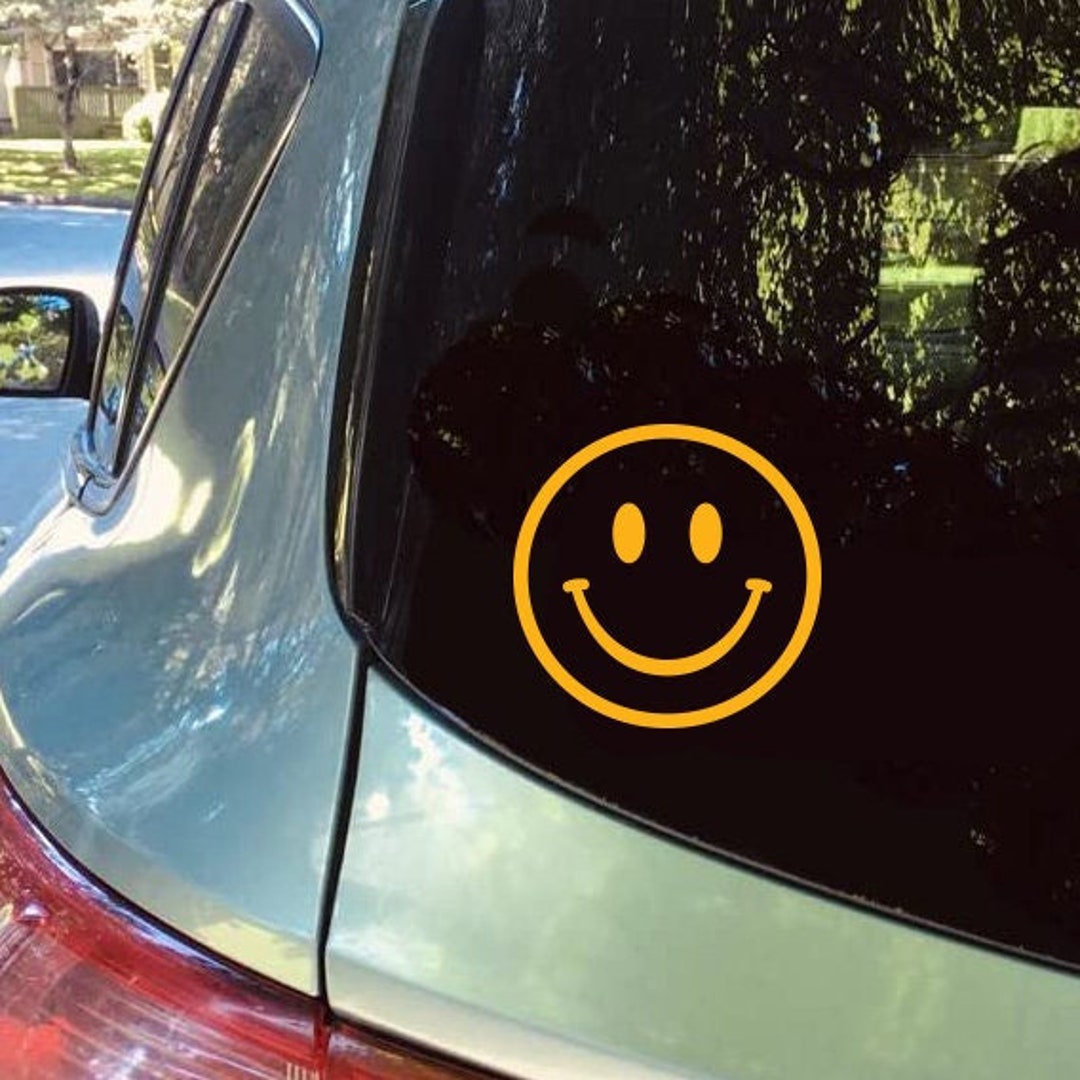 Smiley Face Vinyl Decal Stickers, Emoji Smiley Face Waterproof Vinyl ...