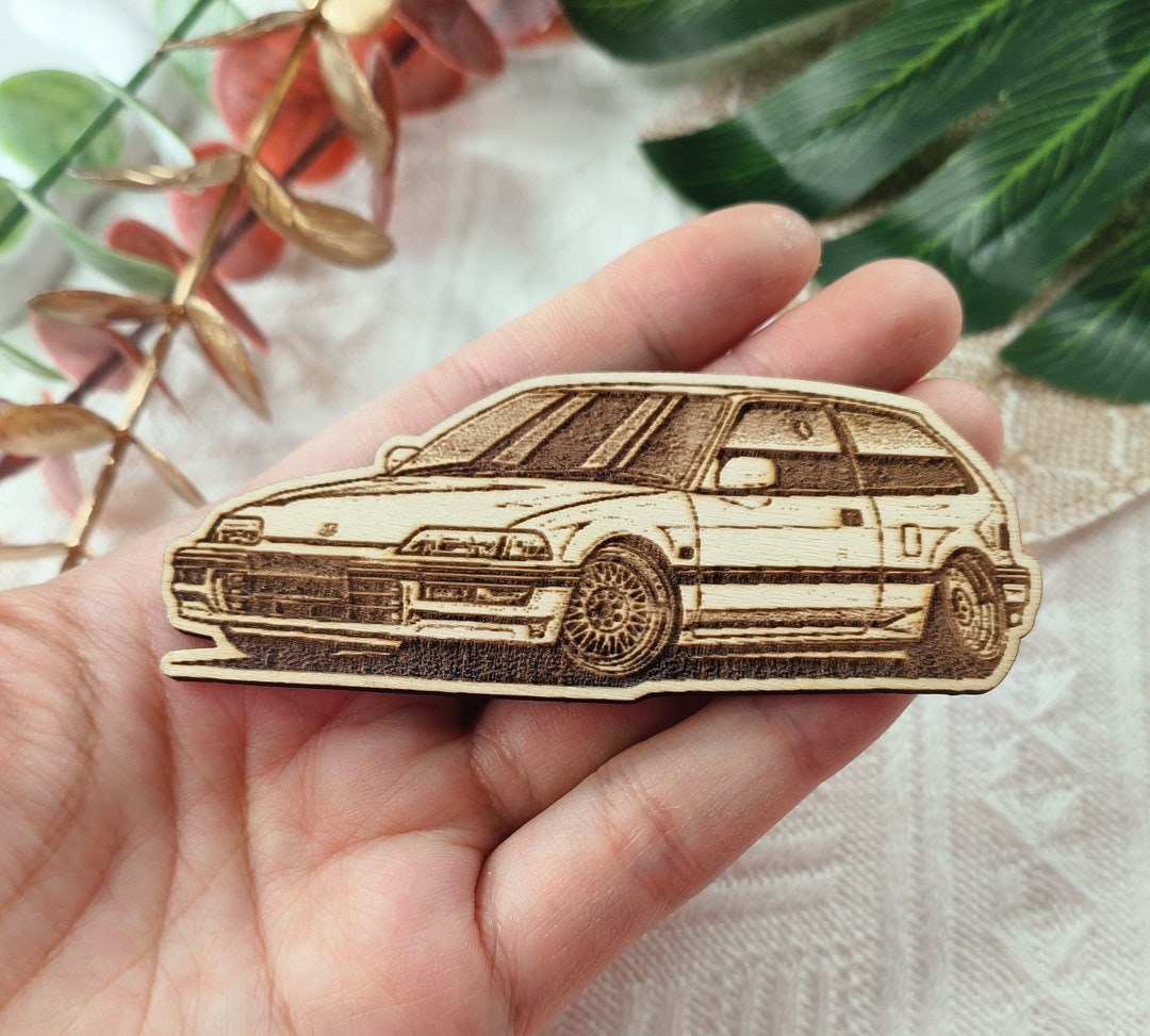 JDM Legend Civic EF SIR Vtec Wood Fridge Magnet Classic Japanese Sport ...