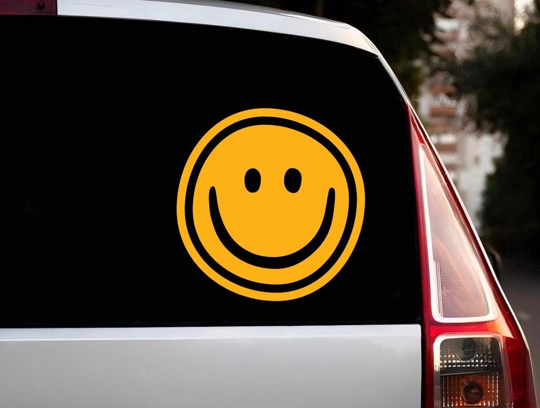 Smiley Face Vinyl Decal Stickers, Emoji Smiley Face Waterproof Vinyl ...