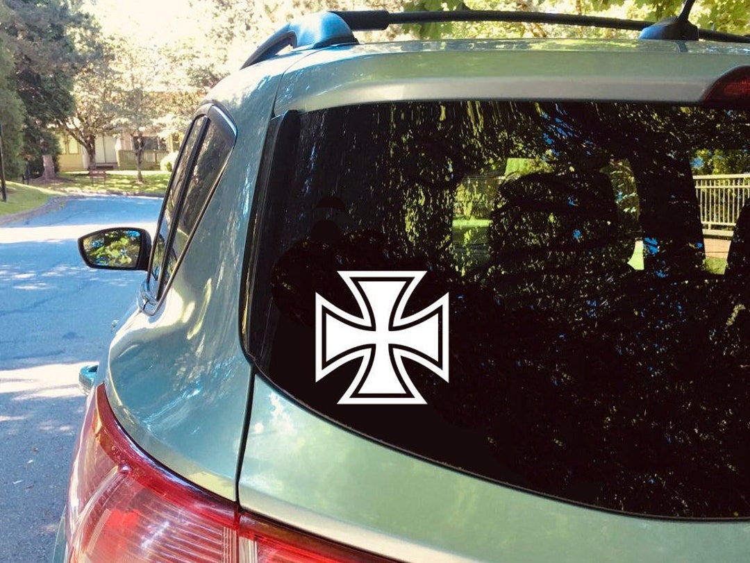 German Iron Cross Vinyl Decal | Waterproof Iron Cross Decal | Car Decal ...