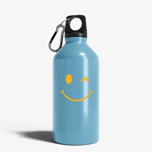 Smiley Face Vinyl Decal Sticker, Emoji Blinking Face Waterproof Vinyl ...