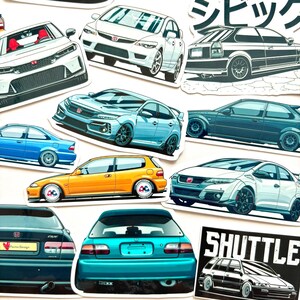 21pc Classic Japanese Car Civic RS Sb Ef Eg Ek FD SIR Vti EG4 Vinyl ...