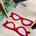 Cat Eye Glasses Tufted Rug / Handmade Rug, Fluffy Funny Rug - Etsy