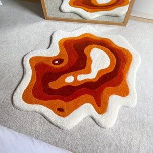 Hand Tufted Wavy Rug / Handmade Rug, Tuft Rug, Housewarming Gifts ...