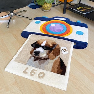 Custom Snapshot Hand Tufted Rug, Personalized Pet Rug, Customized Gift ...