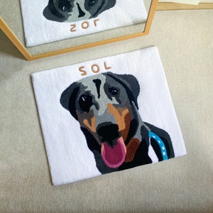 Custom Pet Portrait Tufted Rug, Personalized Animals Rug, Cat Portrait ...