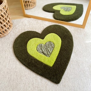 Tufted Heart Rug / Custom Tuft Rug, Fluffy & Soft, Personalized Rug ...