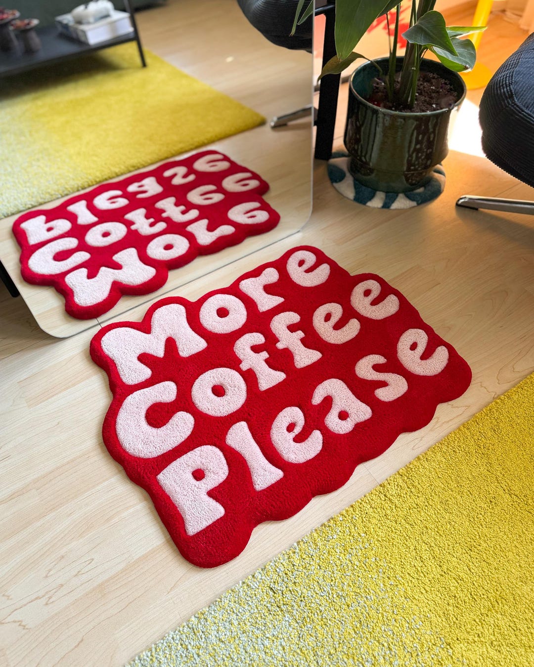 Custom Handmade Rug / Hand Tufted Rug, More Coffee Rug, Personalized ...