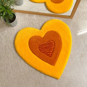 Tufted Heart Rug / Custom Tuft Rug, Fluffy & Soft, Personalized Rug ...
