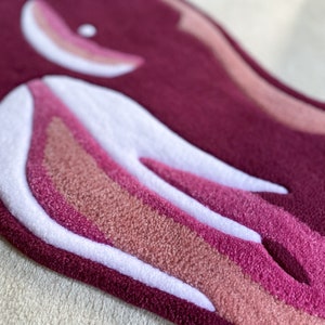 Thermal Pink Body Tufted Rug / Custom Rug, Handmade Rug, Housewarming ...