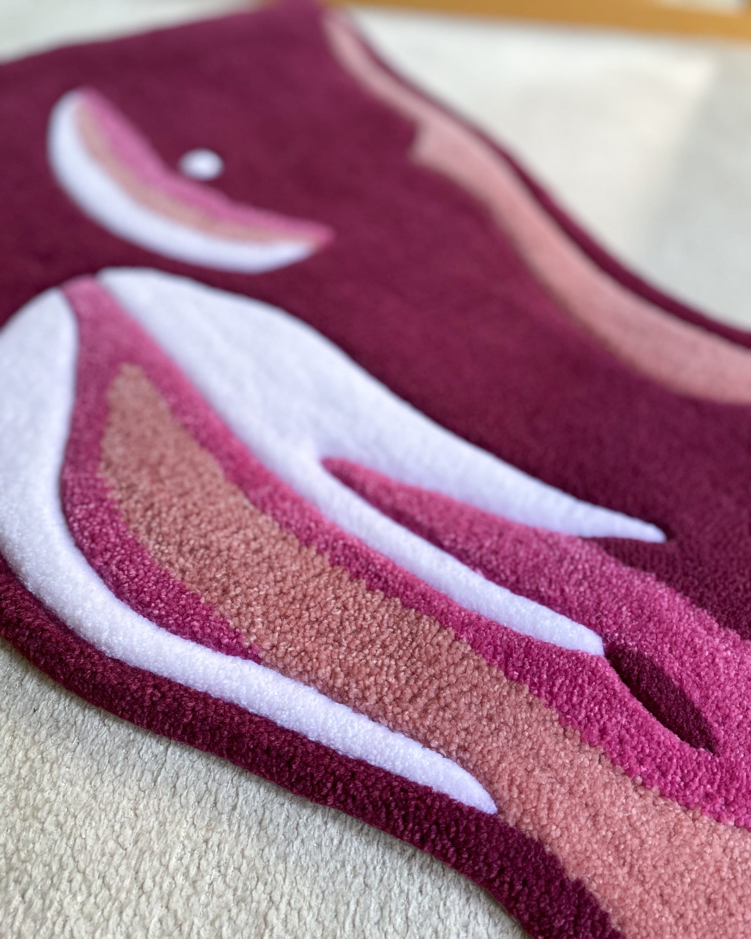 Thermal Pink Body Tufted Rug / Custom Rug, Handmade Rug, Housewarming ...