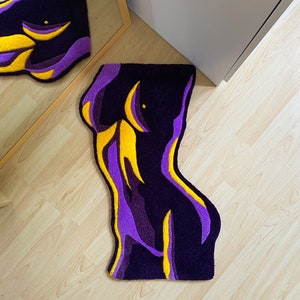 Thermal Body Woman Tufted Rug / Fluffy & Decorative, Handmade Tuft Rug ...