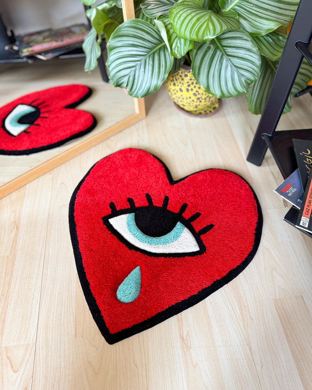 Crying Heart Tufted Rug / Handmade Tuft Rug, Custom Rug - Etsy