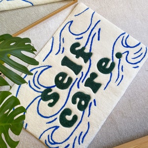 Self Care Tufted Rug / Custom Rug, Tuft Rug, Handmade Rug, Fluffy ...