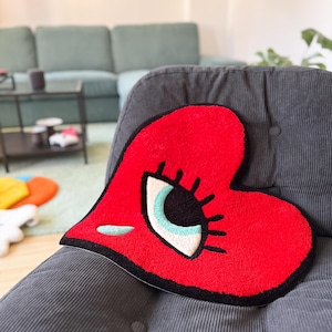 Crying Heart Tufted Rug / Handmade Tuft Rug, Custom Rug - Etsy