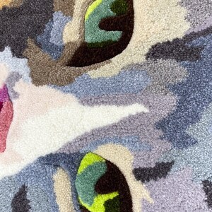 Custom Pet Portrait Tufted Rug, Personalized Animals Rug, Cat Portrait ...