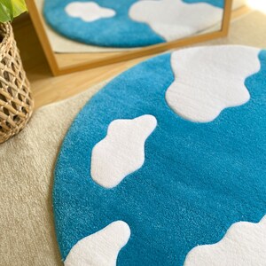 Sky Tufted Rug / 100% Handmade Soft & Fluffy / Custom Tuft Rug - Etsy