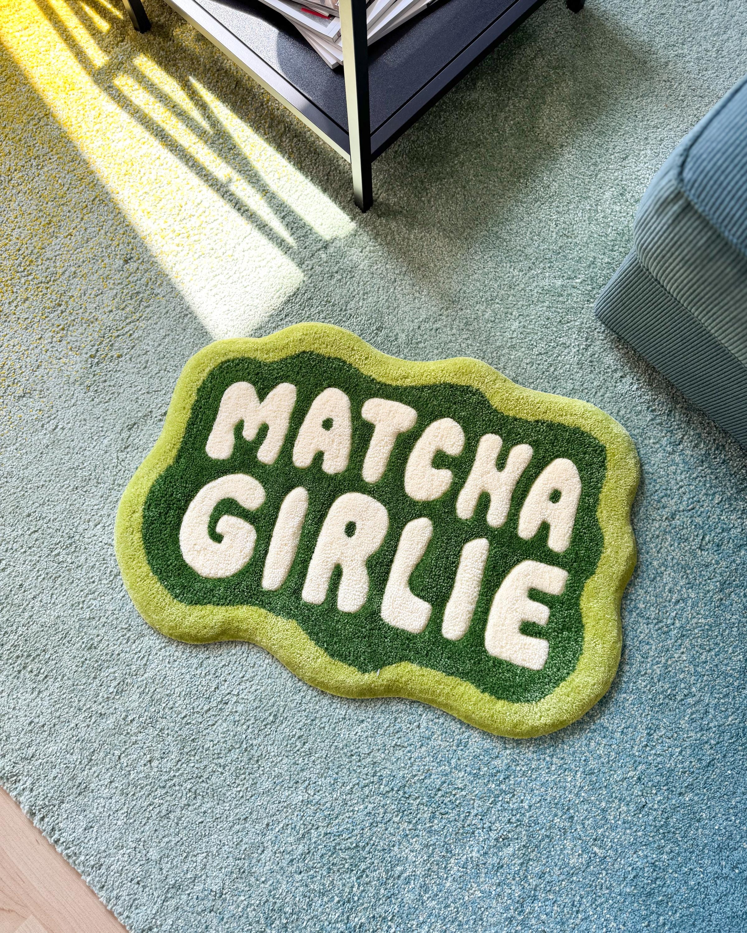 Matcha Girlie Rug, Custom Tufted Rug, Housewarming Gifts, Green Tufted ...