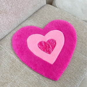 Tufted Heart Rug / Custom Tuft Rug, Fluffy & Soft, Personalized Rug ...