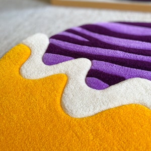 Asymmetric Tufted Rug / Hand Tuft Rug, Soft & Fluffy, Handmade Rug ...