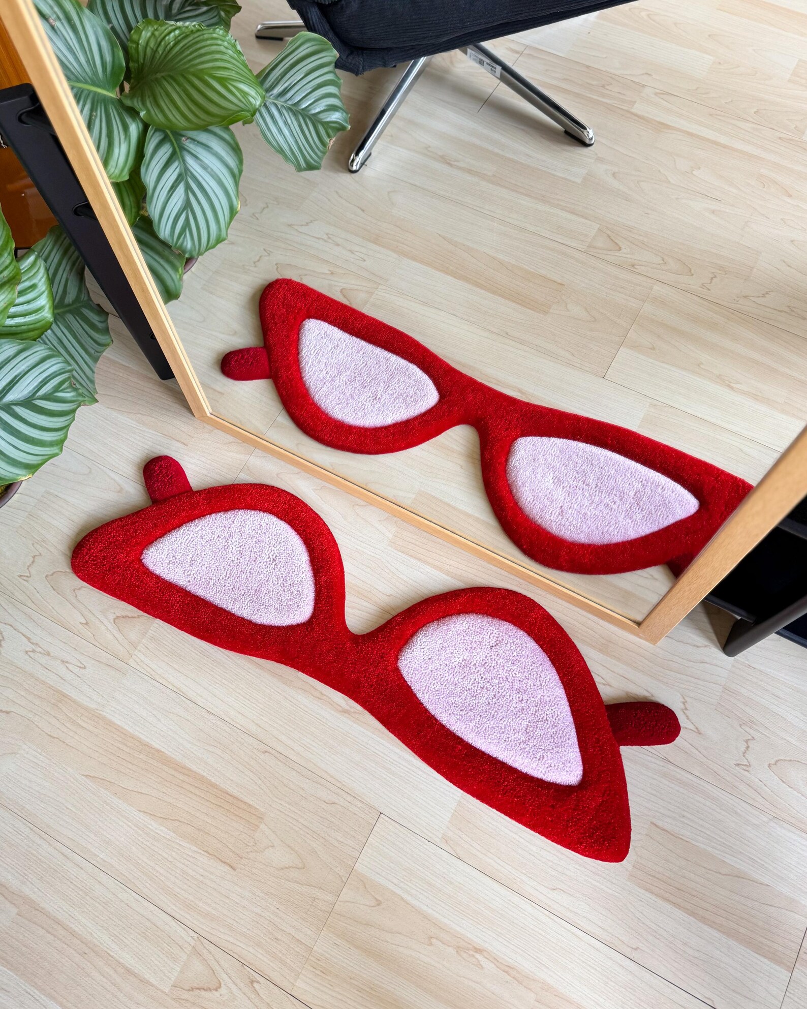 Cat Eye Glasses Tufted Rug / Handmade Rug, Fluffy Funny Rug - Etsy